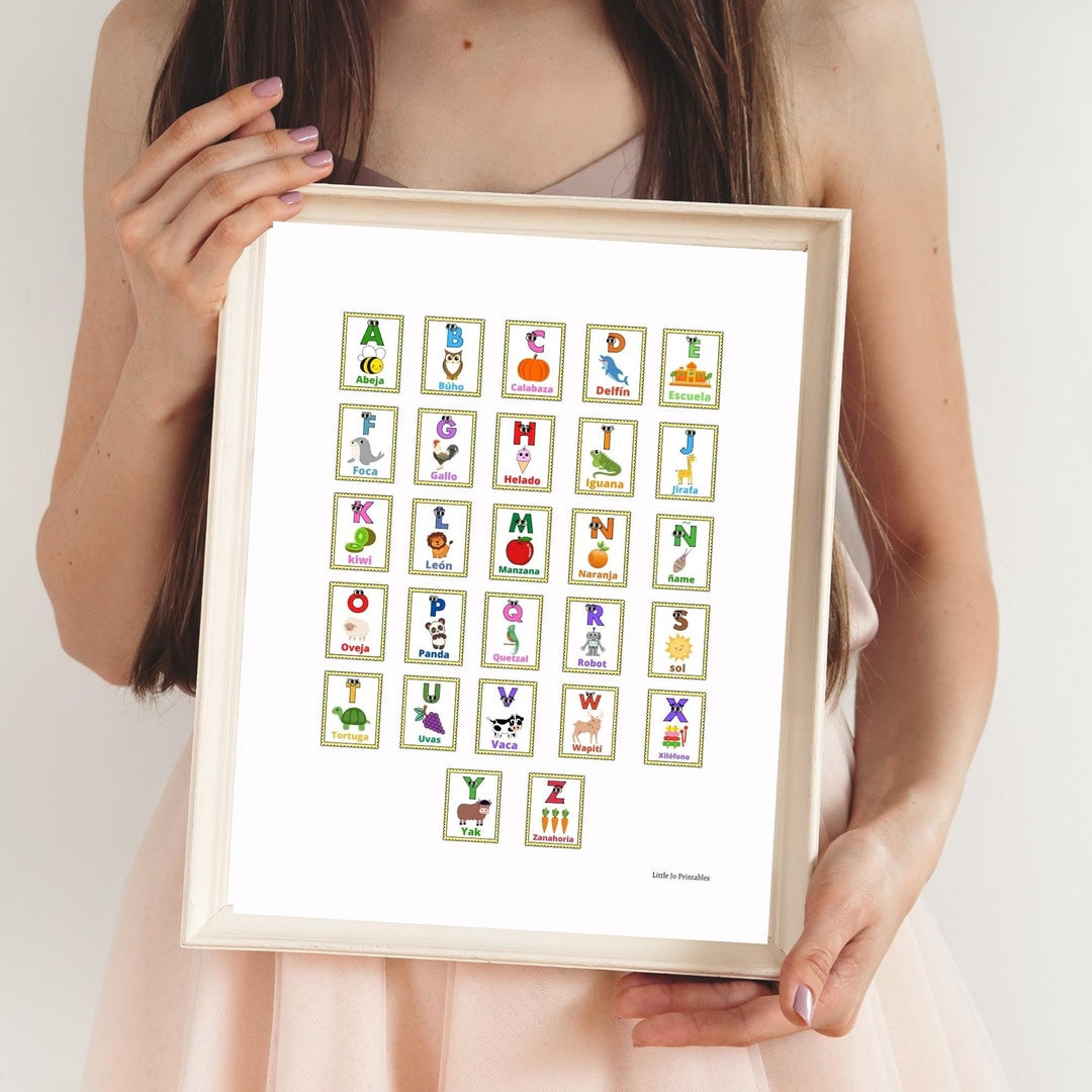 Spanish Alphabet Poster for the Classroom and Playroom - Etsy