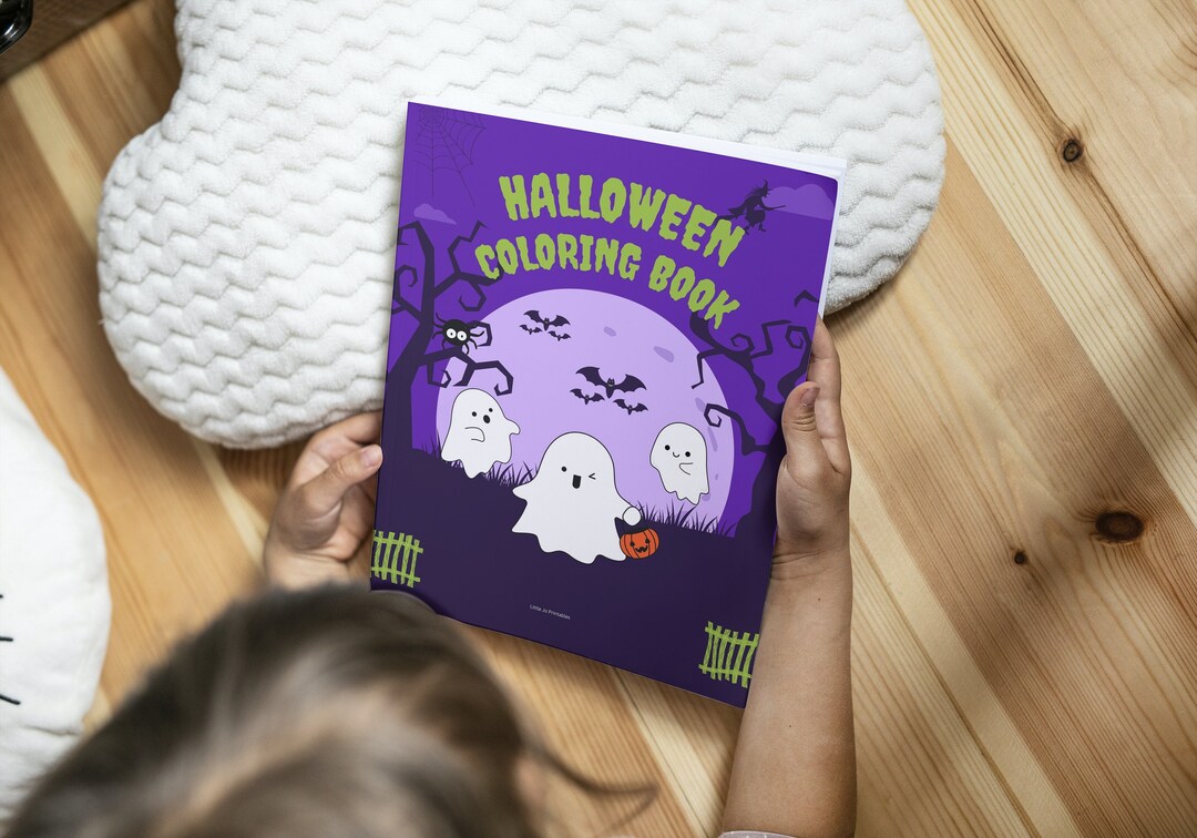 20 Page Cute Halloween Coloring Book for Kids and Toddlers, Non-scary ...