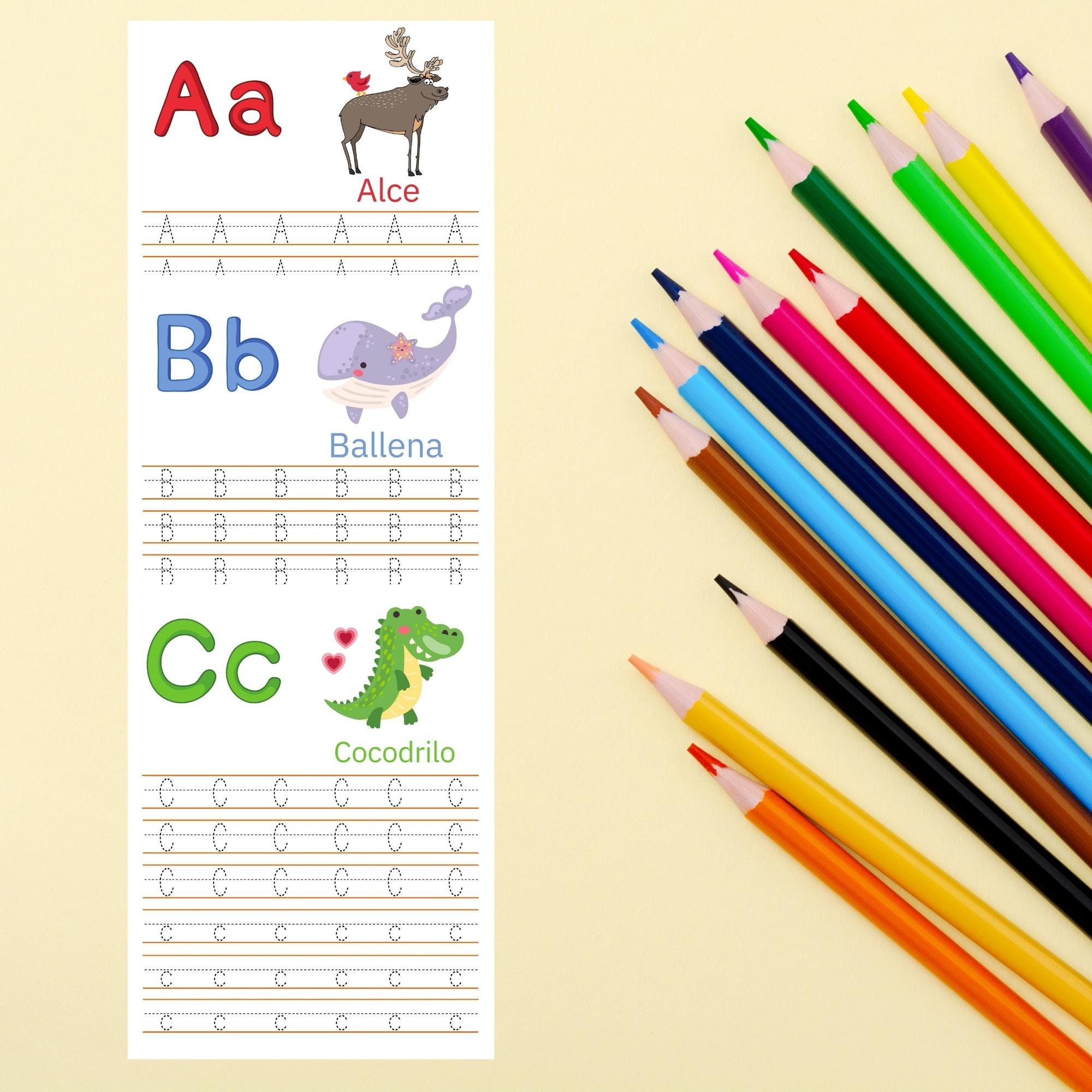 Spanish Learn to Write Printable, Alphabet Digital Download, Toddler ...
