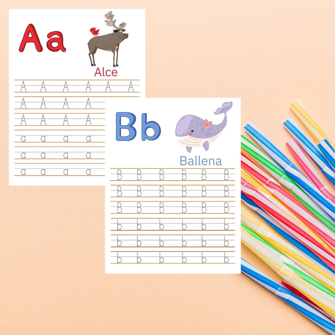 Spanish Learn to Write Printable, Alphabet Digital Download, Toddler ...