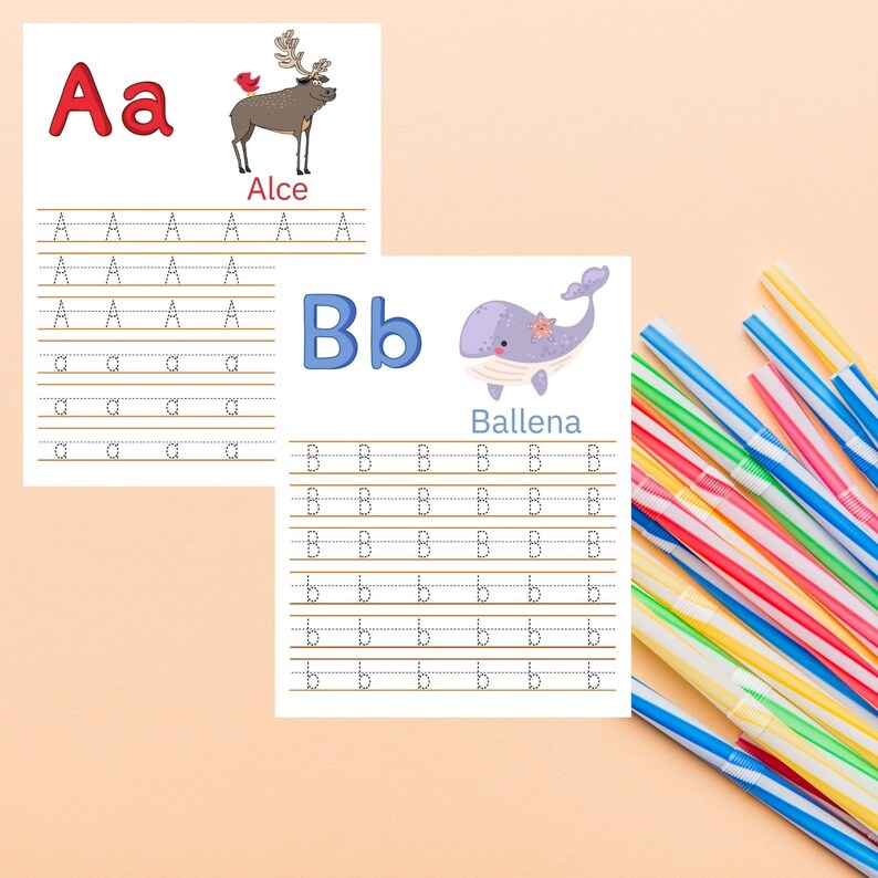 Spanish Learn to Write Printable, Alphabet Digital Download, Toddler ...