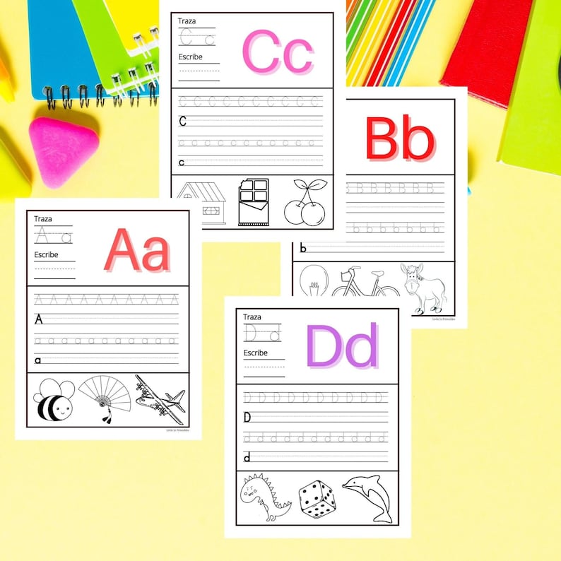 Spanish Tracing Alphabets Printable for Preschoolers, Trace Letters ...
