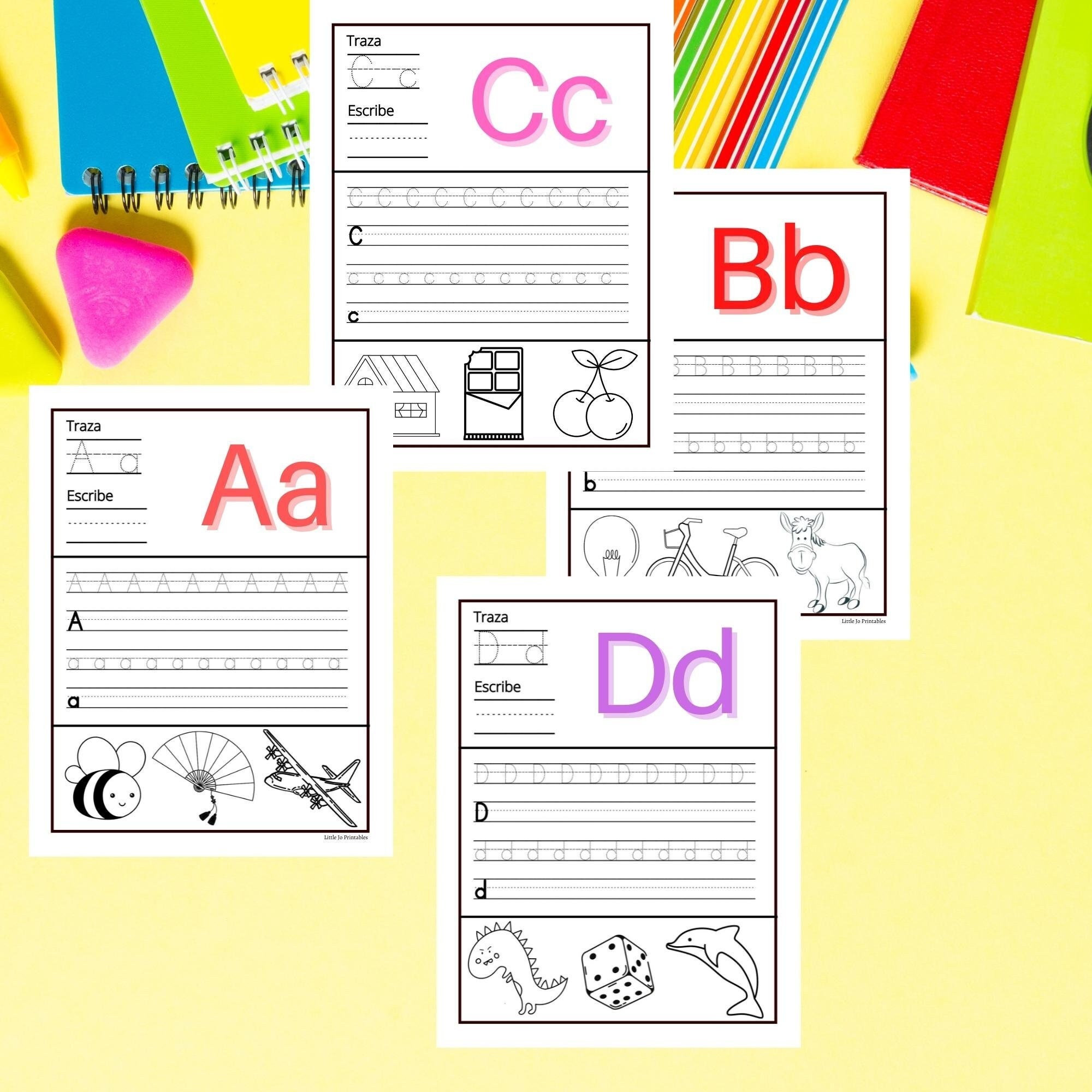 Spanish Tracing Alphabets Printable for Preschoolers, Trace Letters ...