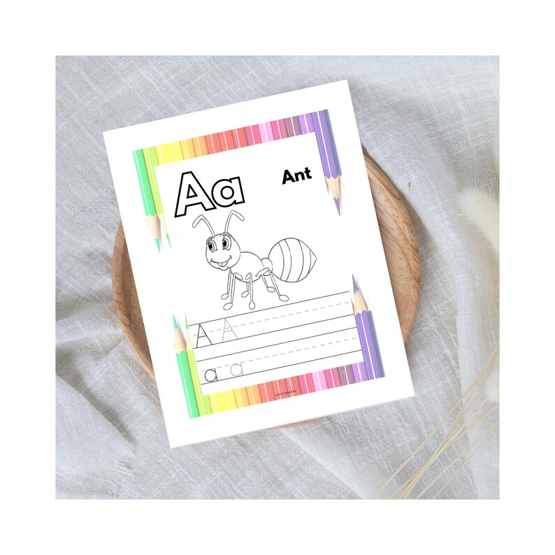 27 Page Alphabet Tracing and Coloring Printable, Tracing, Early ...