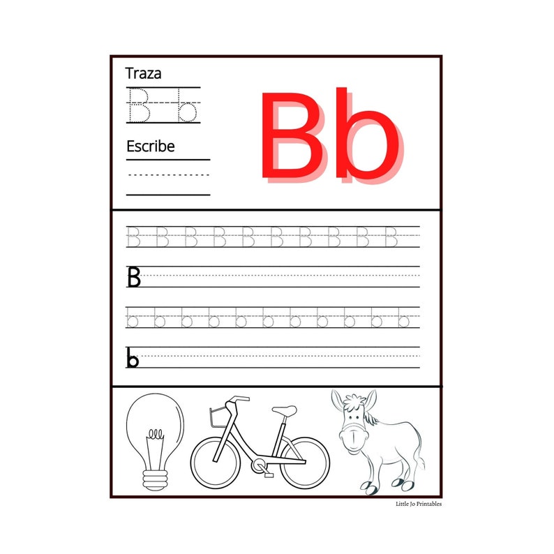 Spanish Tracing Alphabets Printable for Preschoolers, Trace Letters ...