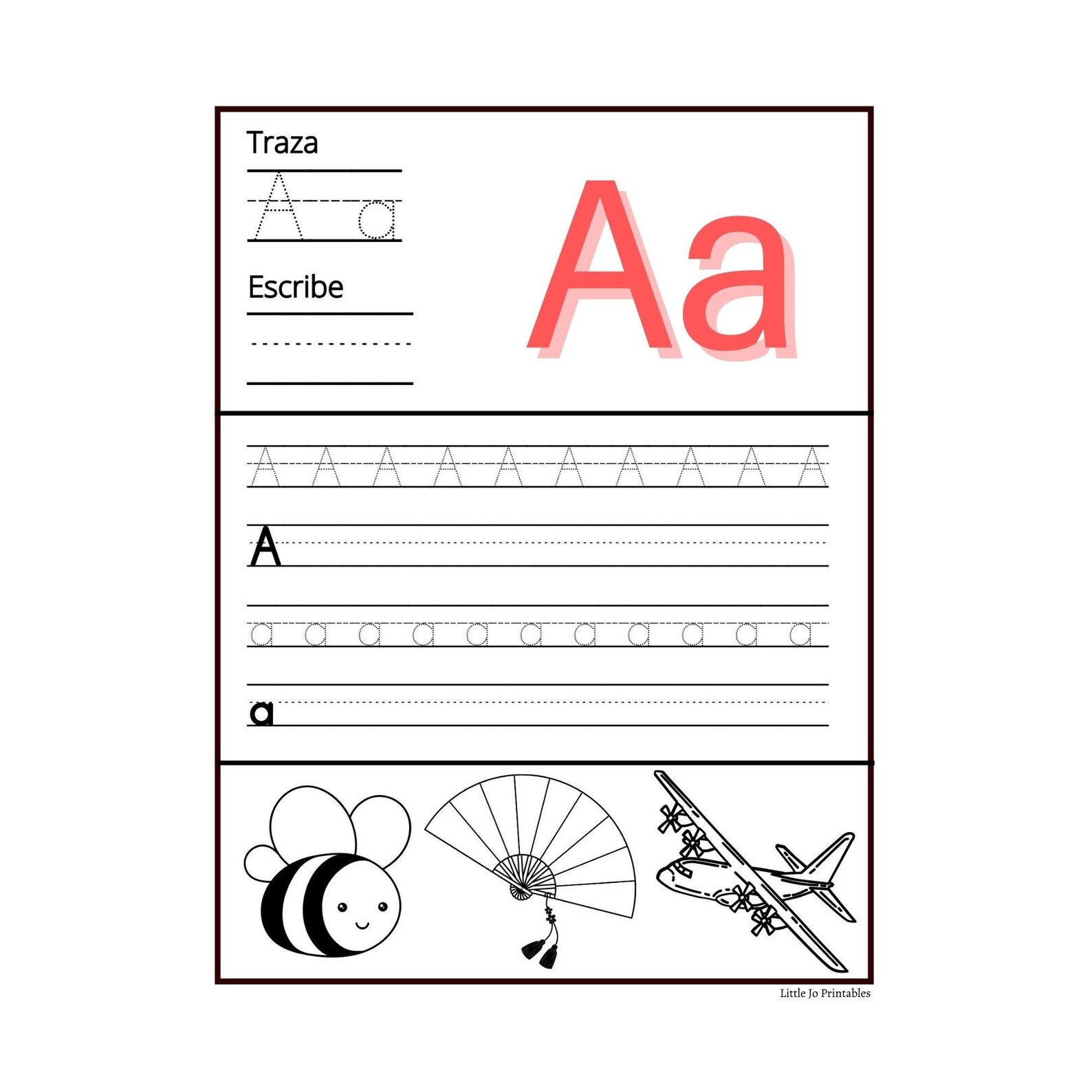 Spanish Tracing Alphabets Printable for Preschoolers Trace - Etsy