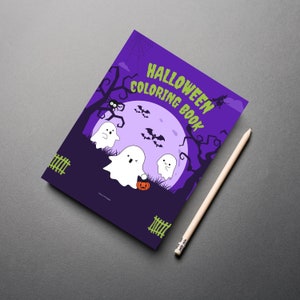 20 Page Cute Halloween Coloring Book for Kids and Toddlers, Non-scary ...
