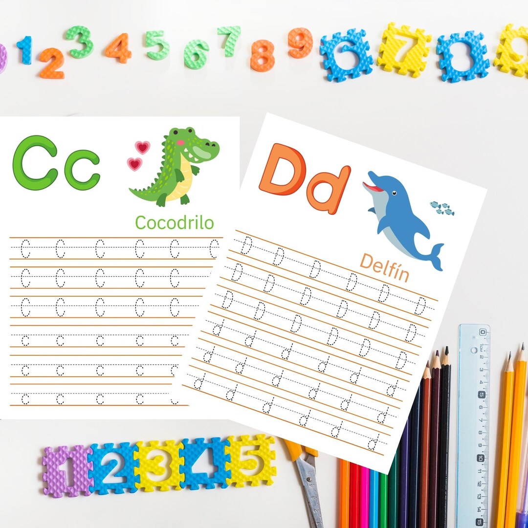 Spanish Learn to Write Printable, Alphabet Digital Download, Toddler ...