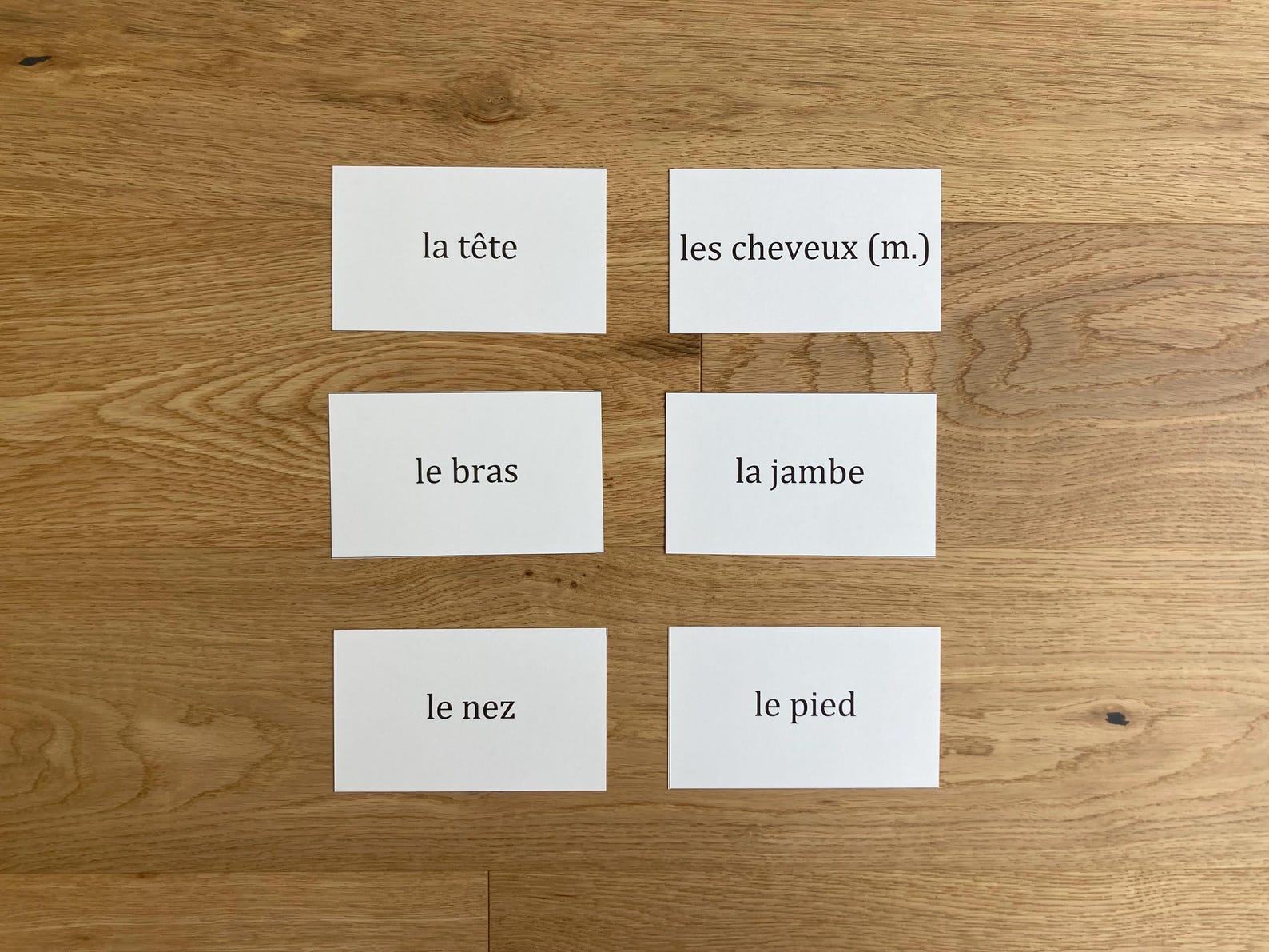 Body Parts French/english Flashcards Double-sided 30 Cards Pack 8 - Etsy