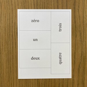 Numbers French/english Flashcards Double-sided 49 Cards - Etsy