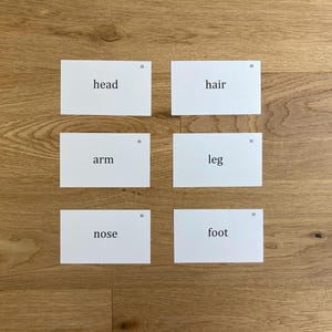 Body Parts French/english Flashcards Double-sided 30 Cards Pack 8 - Etsy