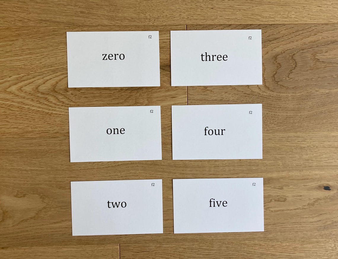 Numbers French/english Flashcards Double-sided 49 Cards - Etsy