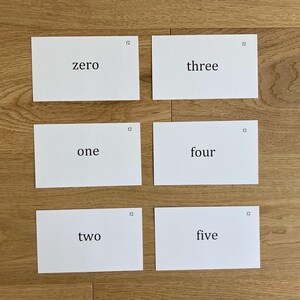 Numbers French/english Flashcards Double-sided 49 Cards - Etsy