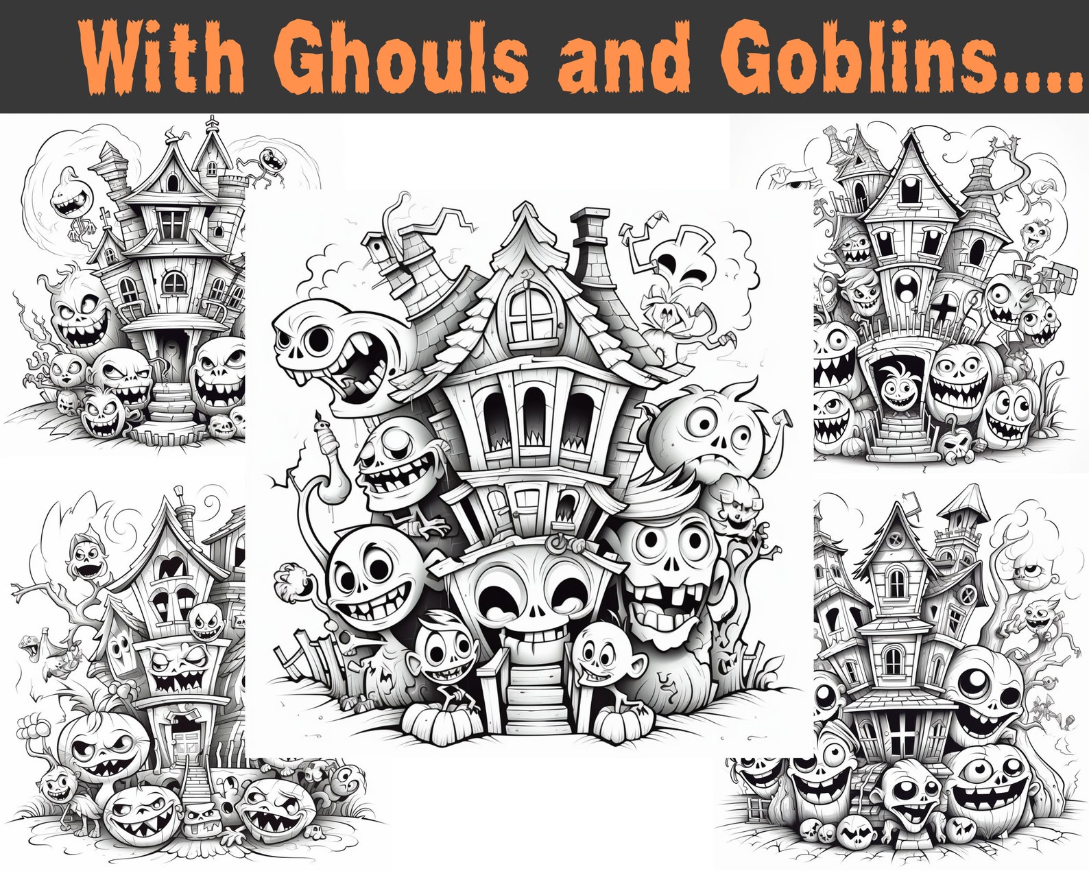 Haunted House Coloring Pages, Halloween Coloring Pages, Ghost Coloring ...