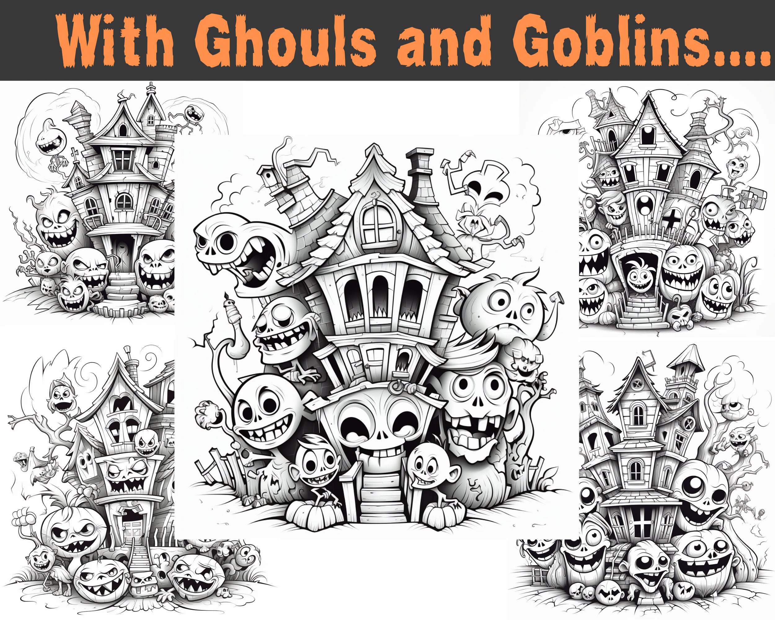 Haunted House Coloring Pages, Halloween Coloring Pages, Ghost Coloring ...
