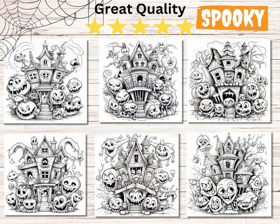 Haunted House Coloring Pages, Halloween Coloring Pages, Ghost Coloring ...