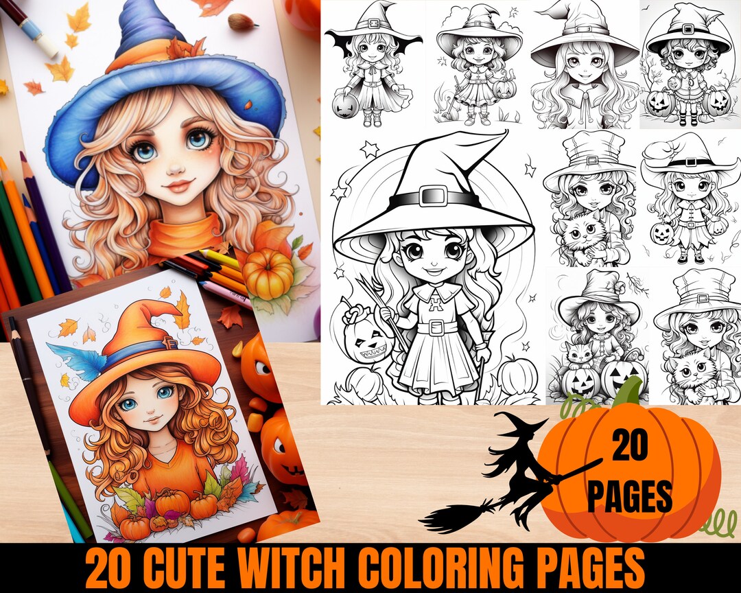 Halloween Coloring Pages, Witch Coloring Pages, Halloween Witch ...