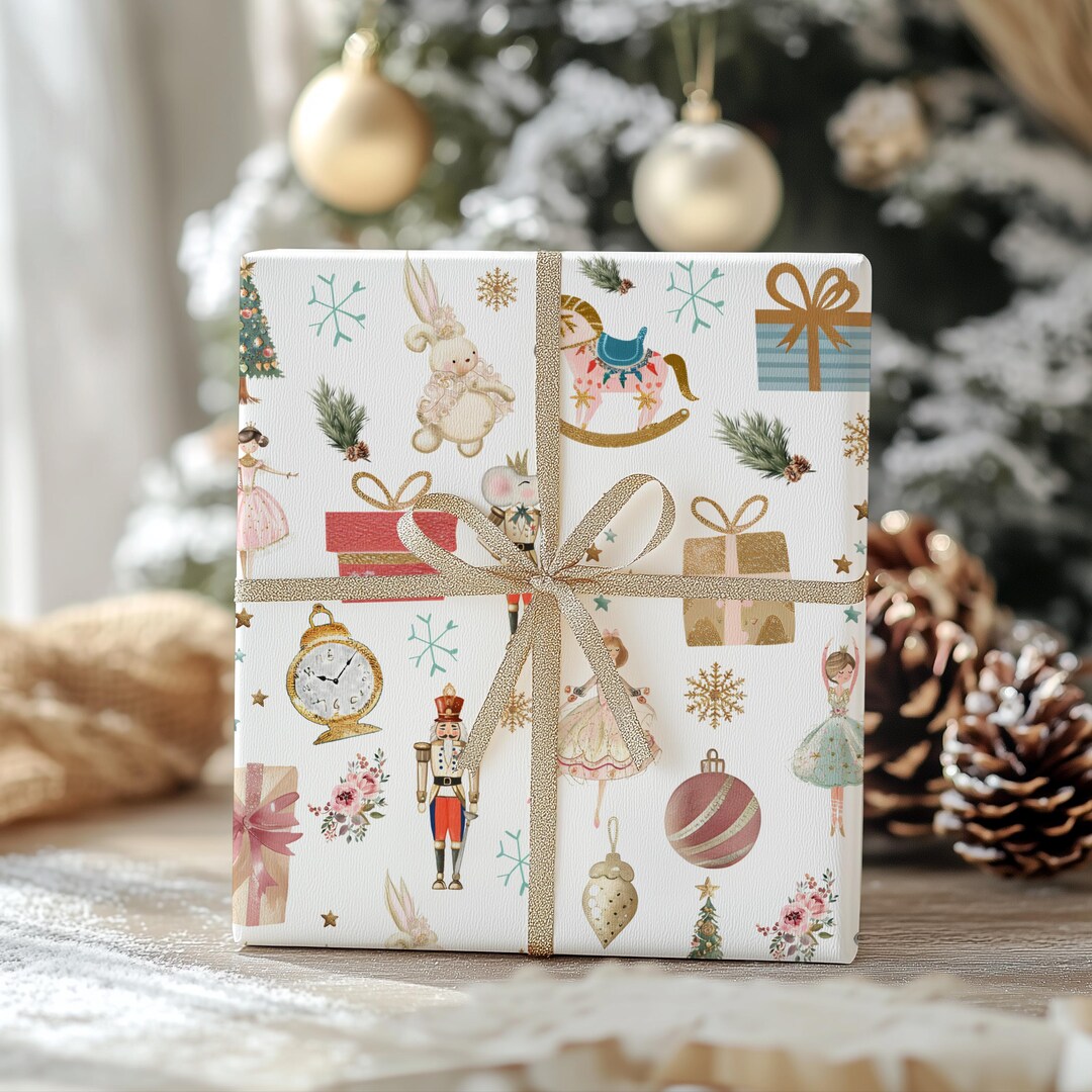 Nutcracker Wrapping Paper Holiday Gift Wrap Nutcracker Gift Wrap ...