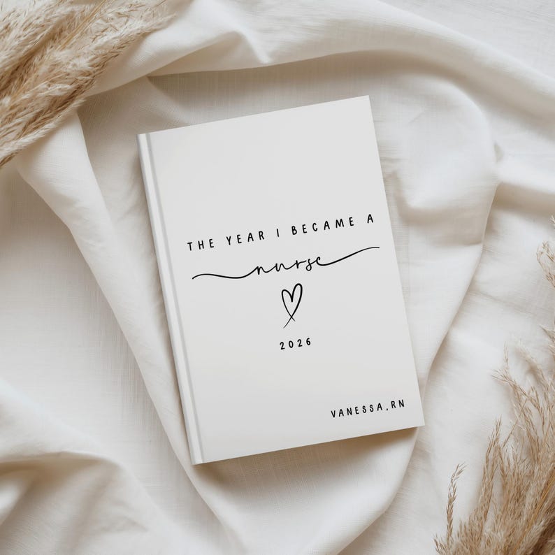 Personalized Nurse Journal, Graduation Gift, the Year I Became RN - Etsy