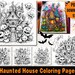 Haunted House Coloring Pages, Halloween Coloring Pages, Ghost Coloring ...