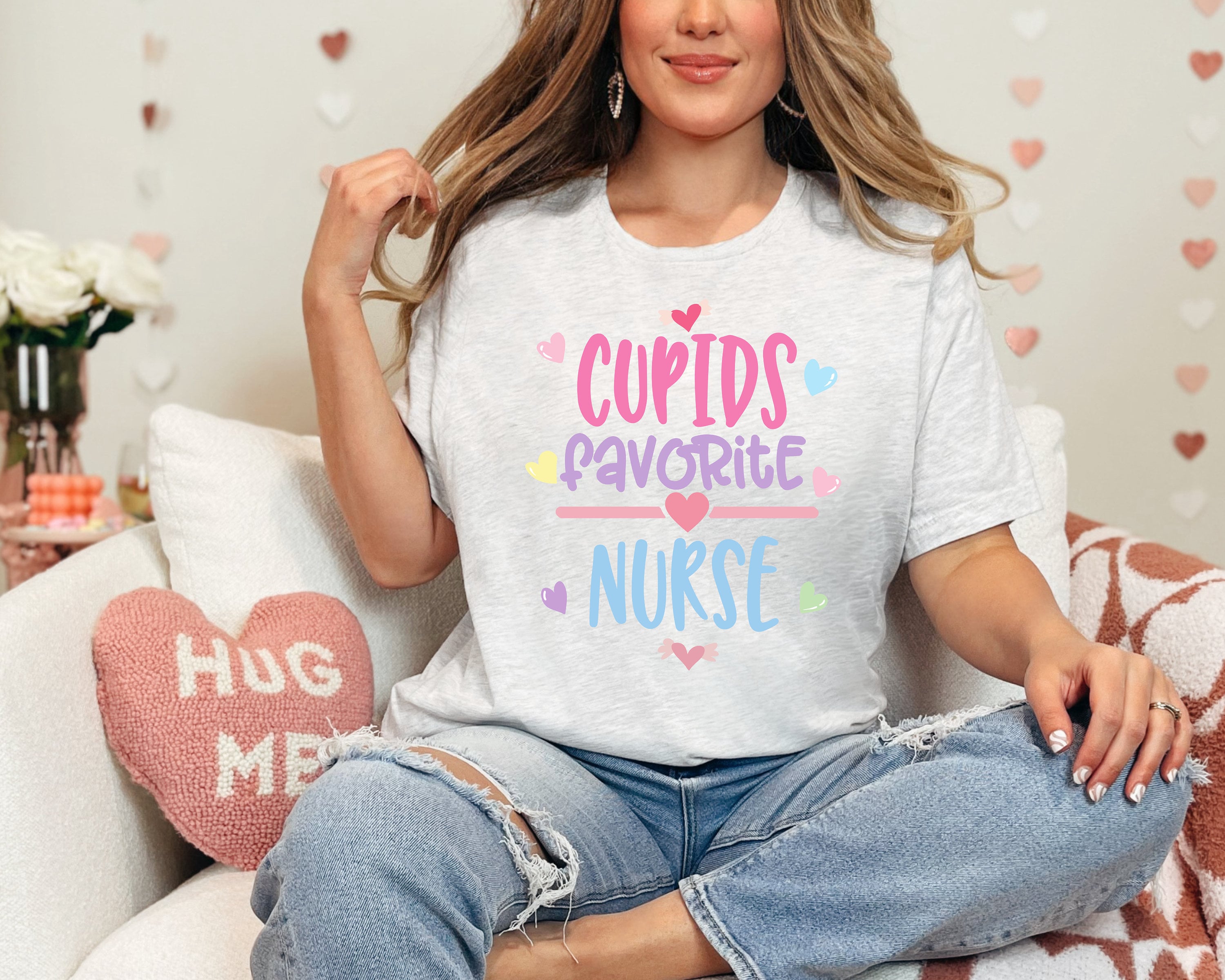 Nurse Valentine's Day Tshirt, Nurse Valentine Shirt, Valentine's Day ...