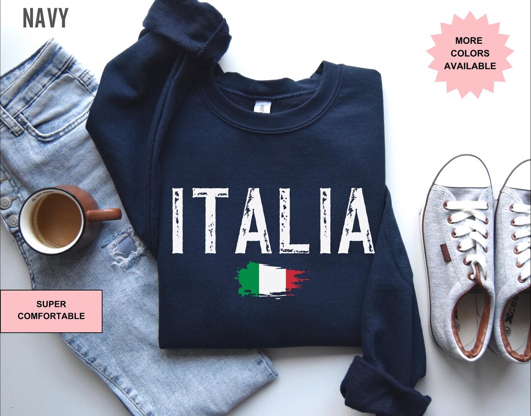 Italia Flag Sweatshirt: Italy Vacation Crewneck - Etsy