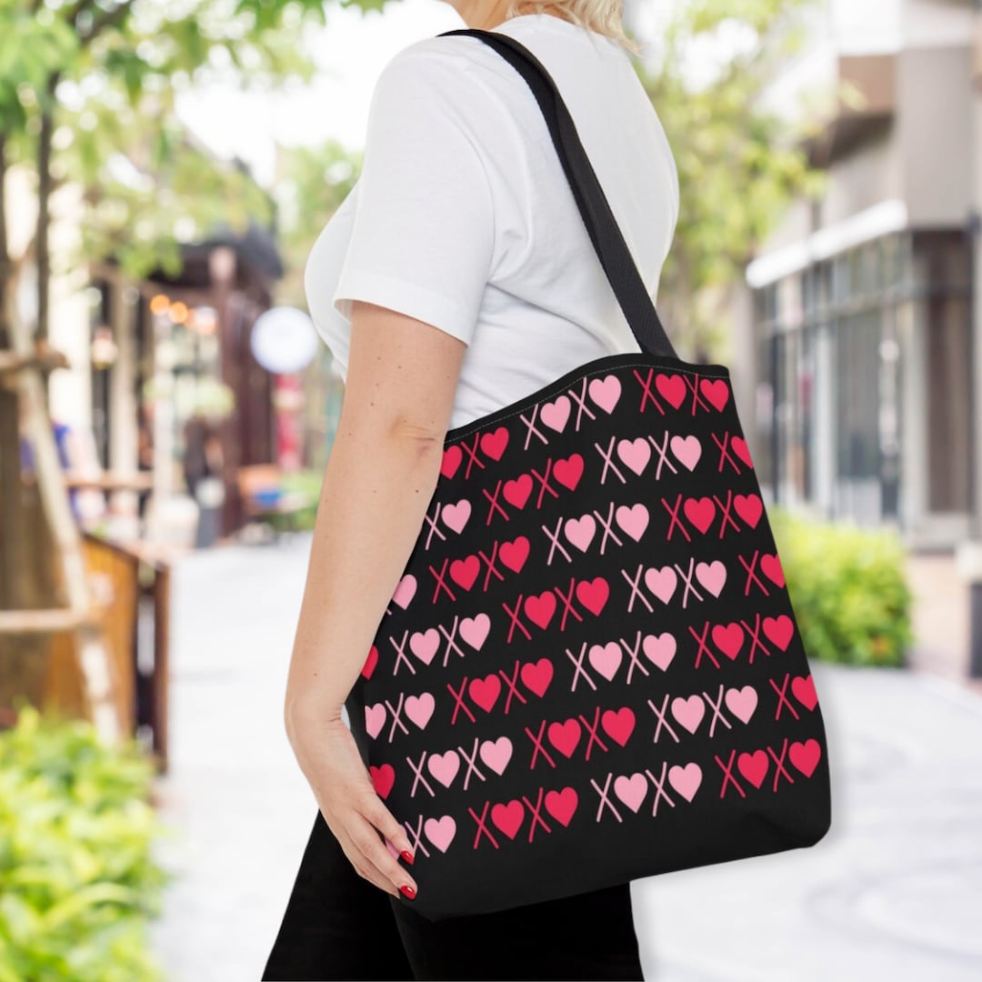 Heart Canvas Tote Bag, Gift-for-her, Giftfor Birthday, Gift-for-her ...