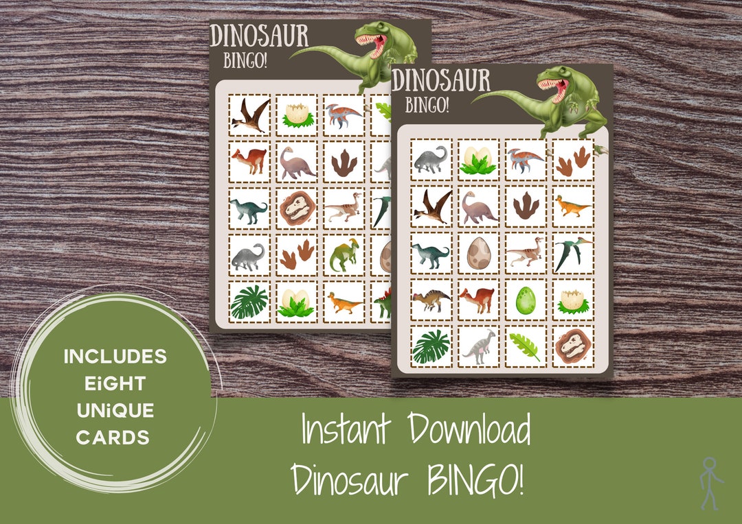 Dinosaur Bingo Game (digital Download) - Etsy