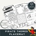 Pirate Placemat | Pirate Themed Activity | Pirate Themed Events ...