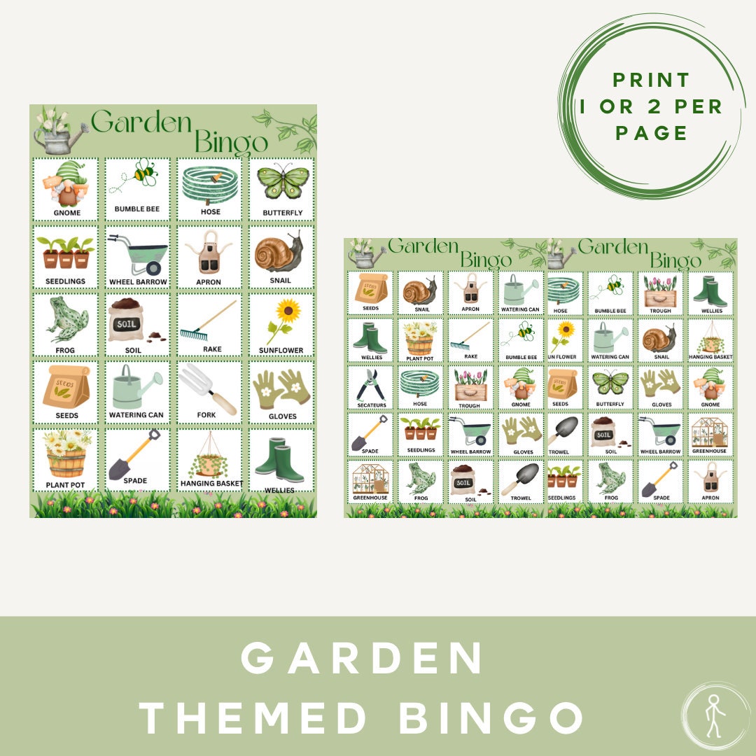Garden Bingo | Outdoor Bingo | Summer Bingo | Garden Themed Games ...