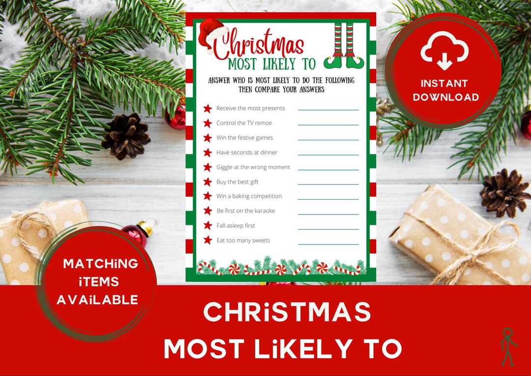 Christmas Most Likely to | Christmas Games | Christmas Activities ...