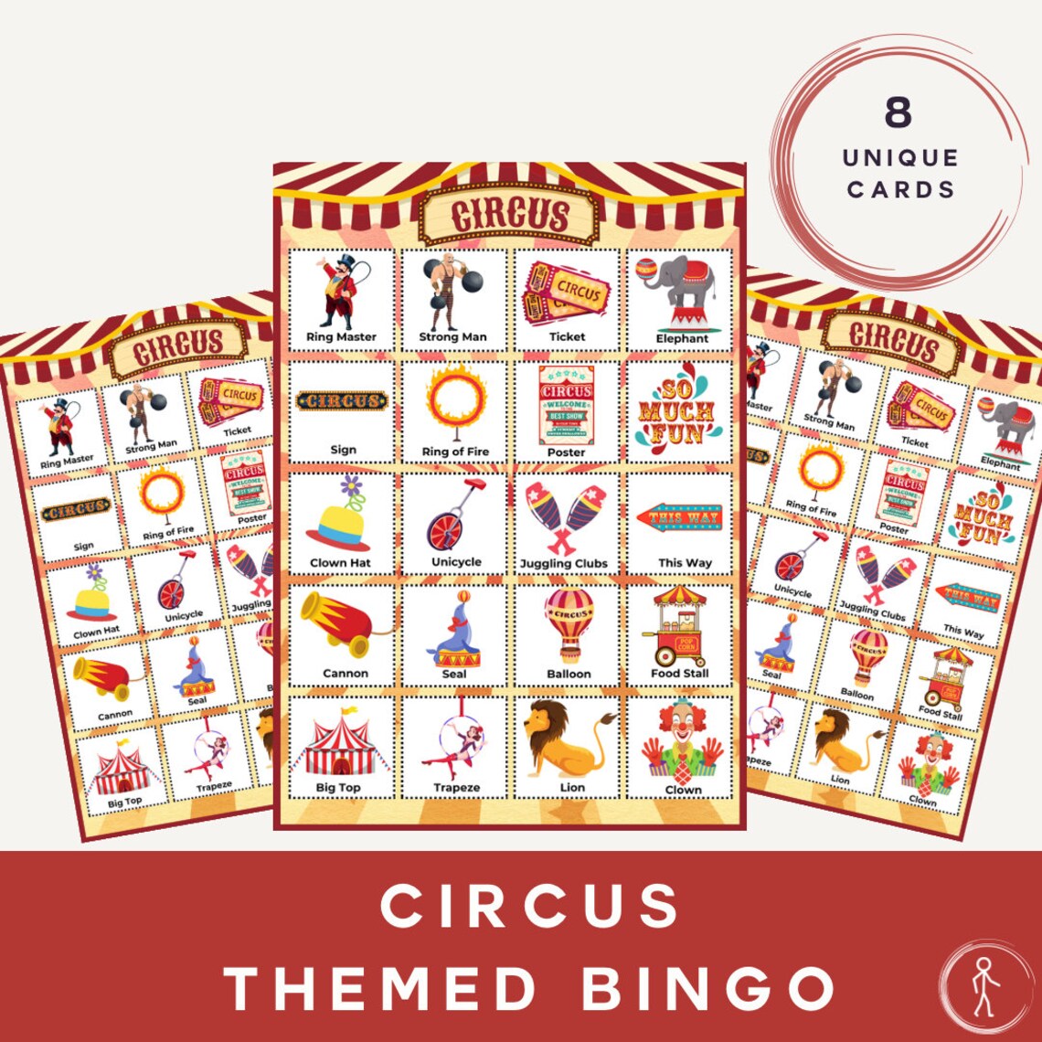 Circus Bingo | Themed Bingo | Family Game | Classroom Activity | Kids ...