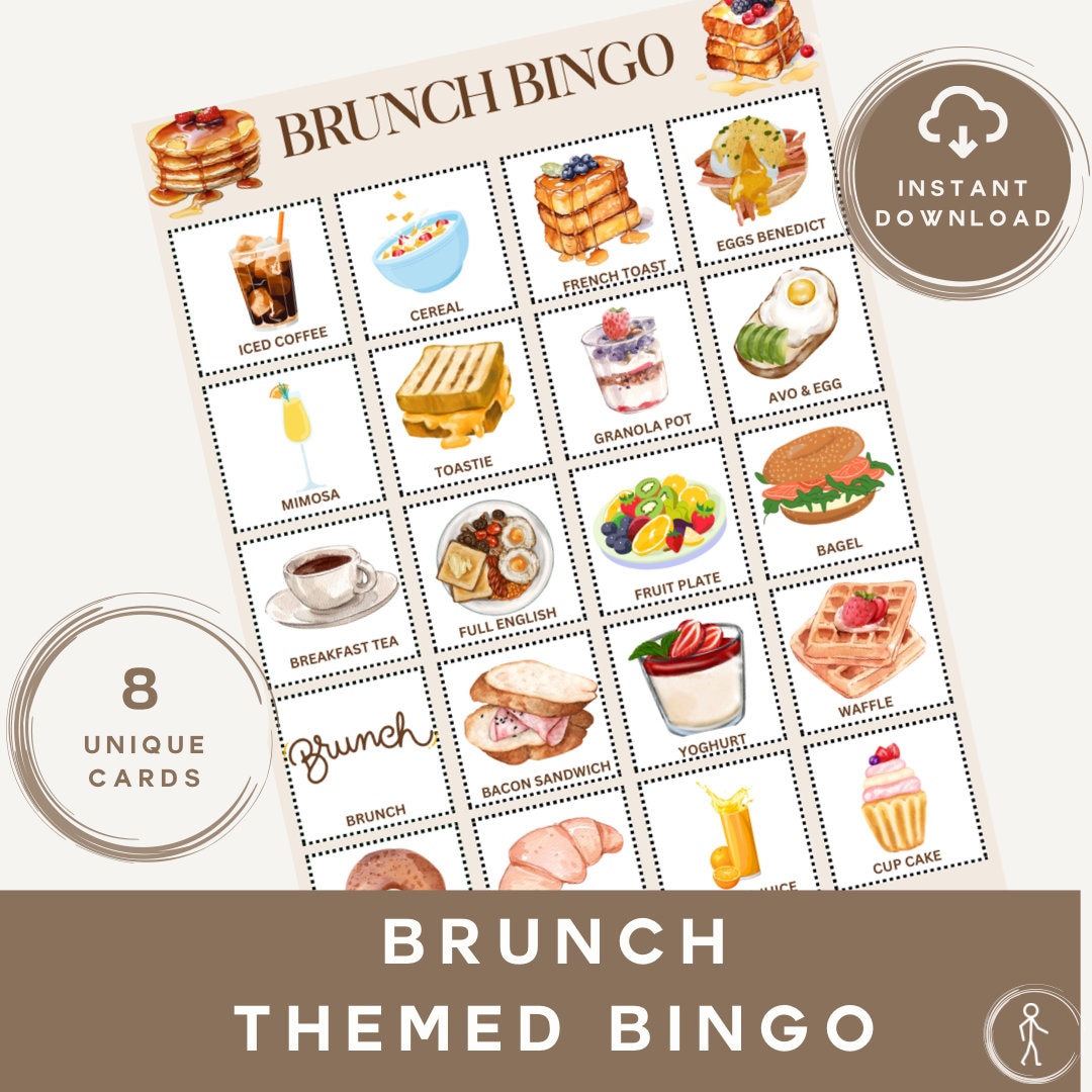 Brunch Bingo Game: Bridal Shower Fun (digital Download) - Etsy