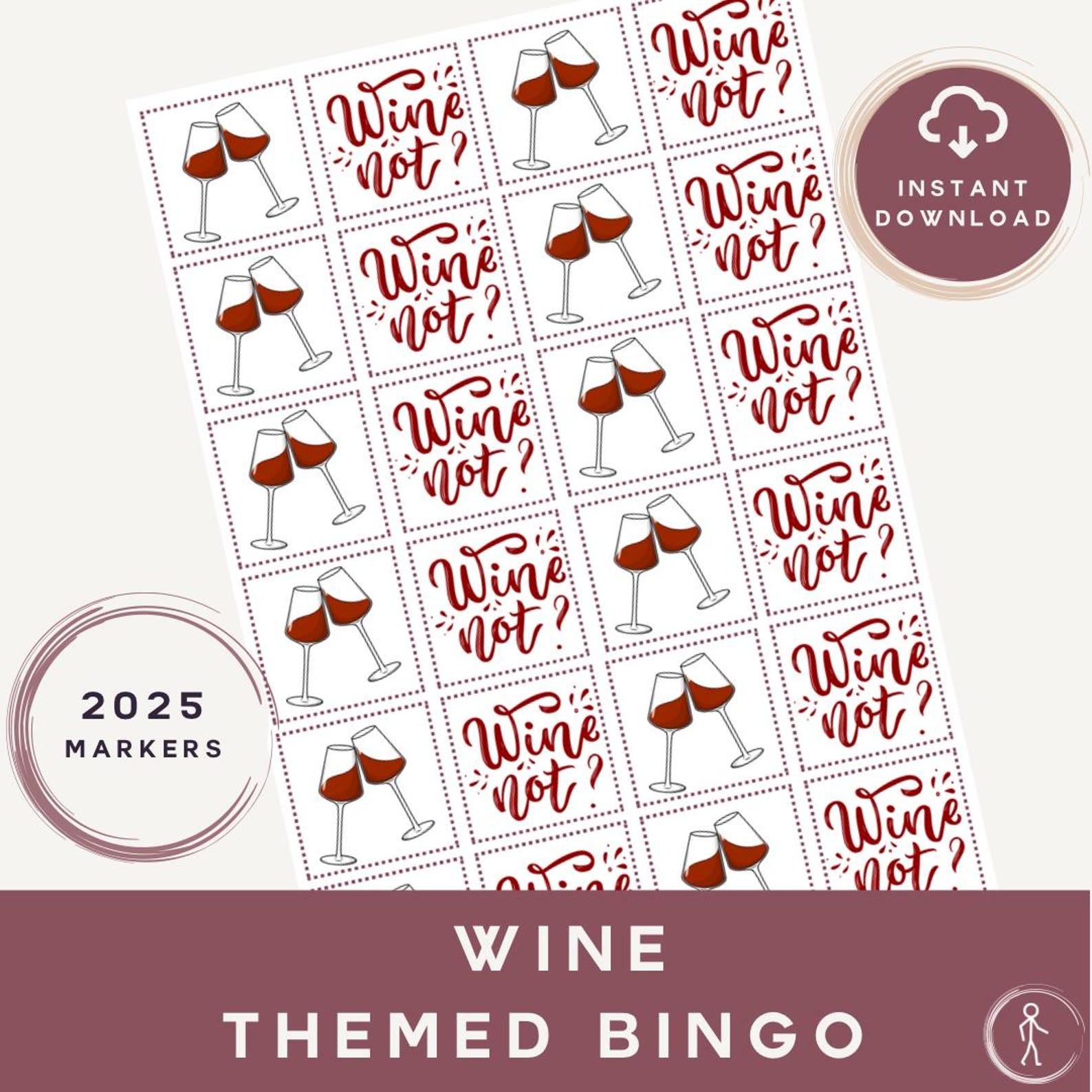 Wine Themed Bingo | Food & Drink Bingo | Wine Evening Game | Wine Based ...