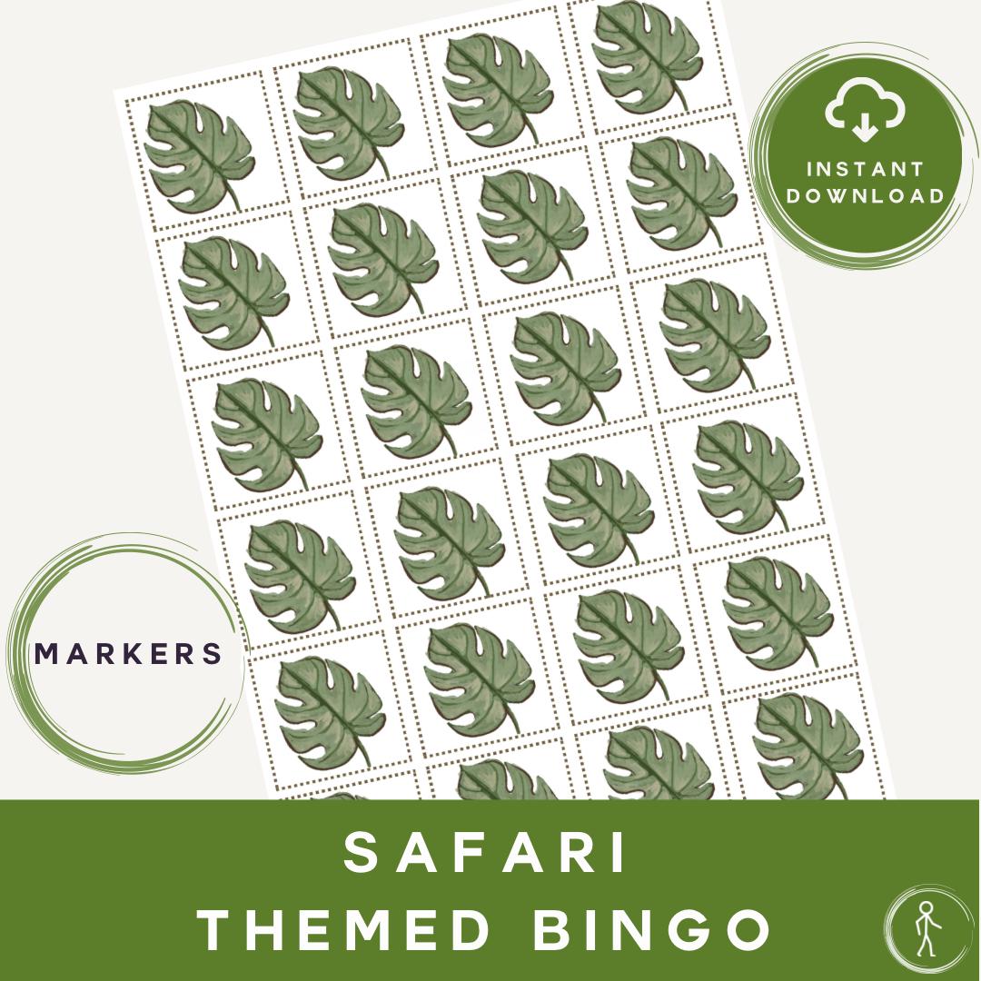 Safari Animal Bingo Game: Printable Jungle Party Activity (instant ...
