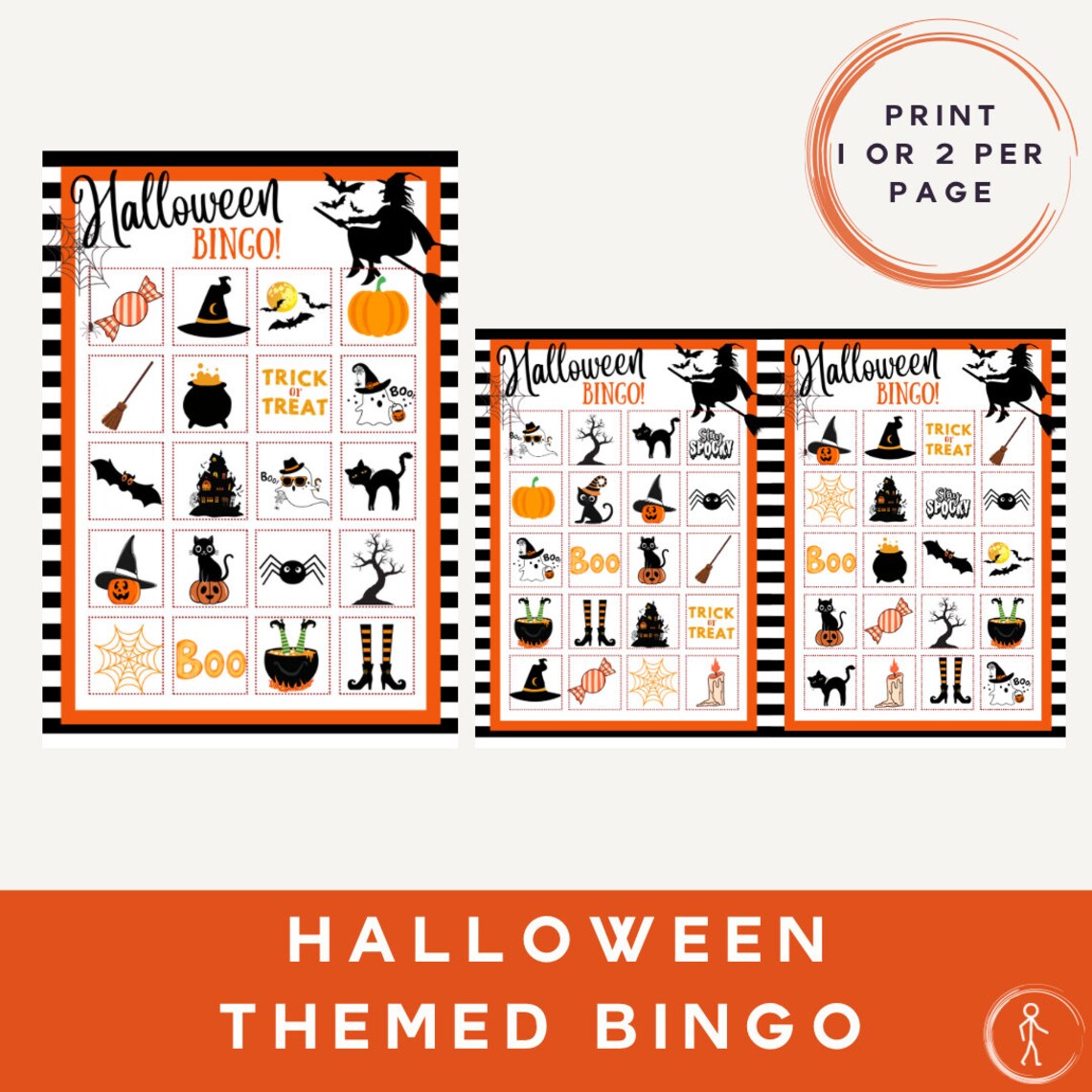 Halloween Bingo Game: Family Fun, Autumn Party (instant Download) - Etsy