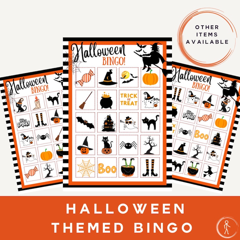 Halloween Bingo Game: Family Fun, Autumn Party (instant Download) - Etsy