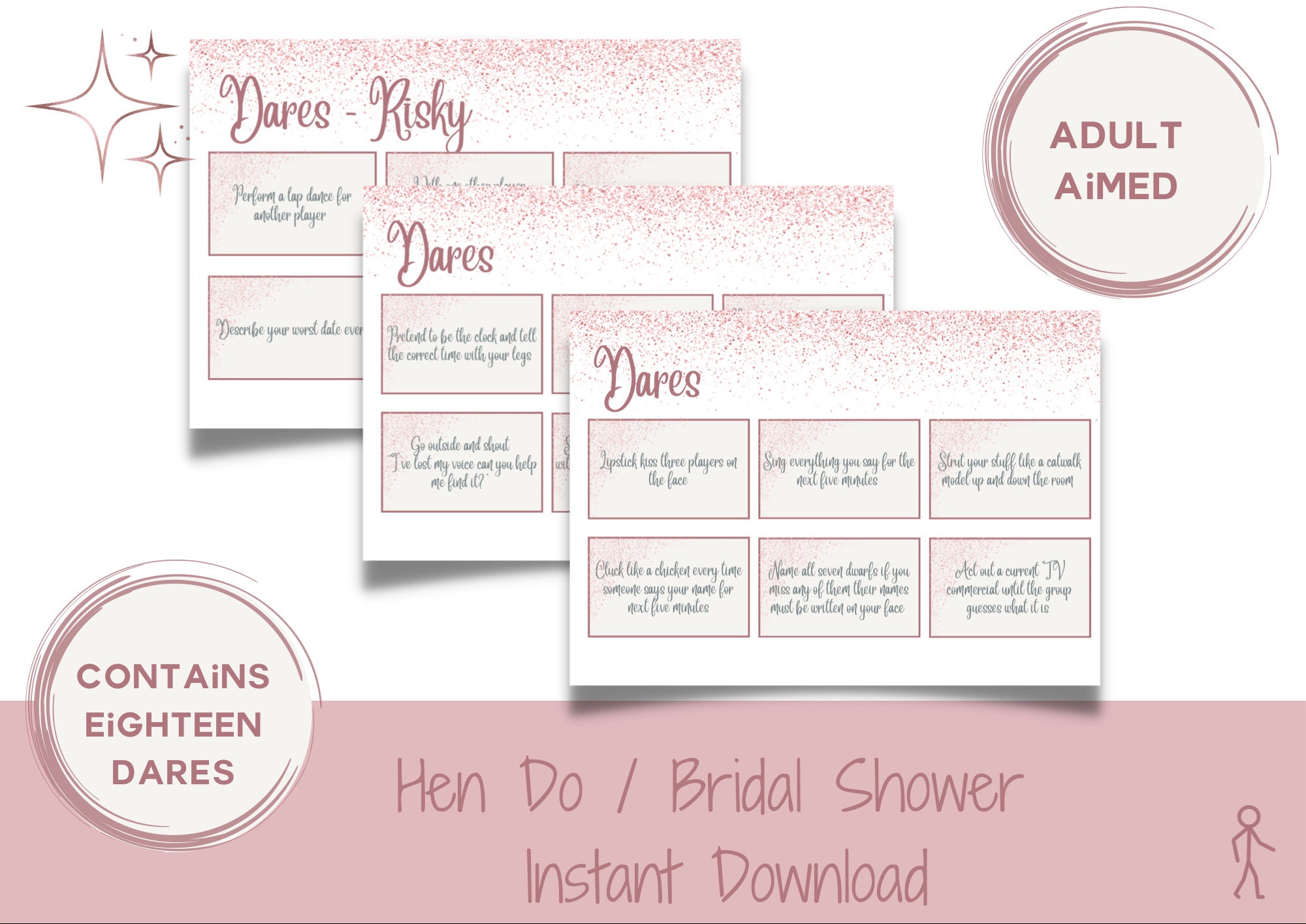 Hen Do Bridal Shower Game Dares - Etsy