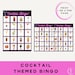Cocktail Bingo | Cocktail Themed Game | Girls Night in | Retro Bingo ...