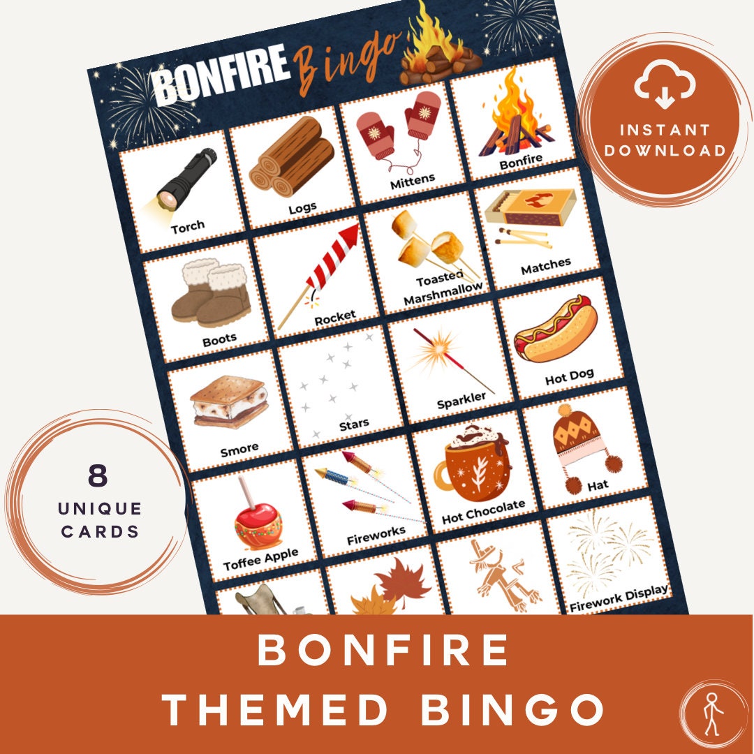 Bonfire Bingo | Bonfire Themed Game | Firework Bingo | Guy Fawkes ...