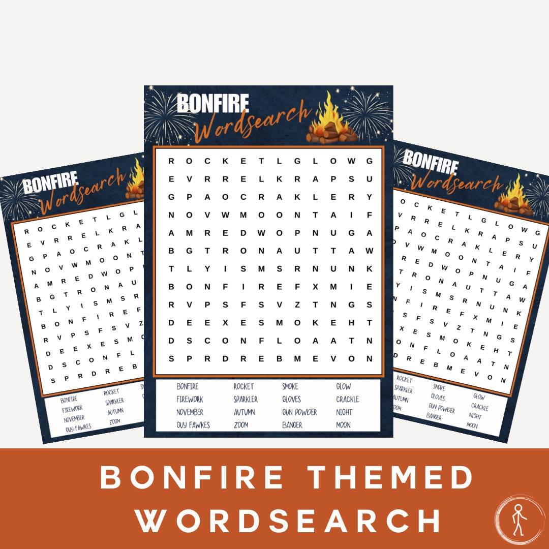 Guy Fawkes / Bonfire Night Wordsearch - Etsy