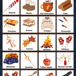 Bonfire Bingo | Bonfire Themed Game | Firework Bingo | Guy Fawkes ...