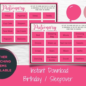 Birthday Games | Pictionary | Sleepover | Slumber Party | Girls Night ...