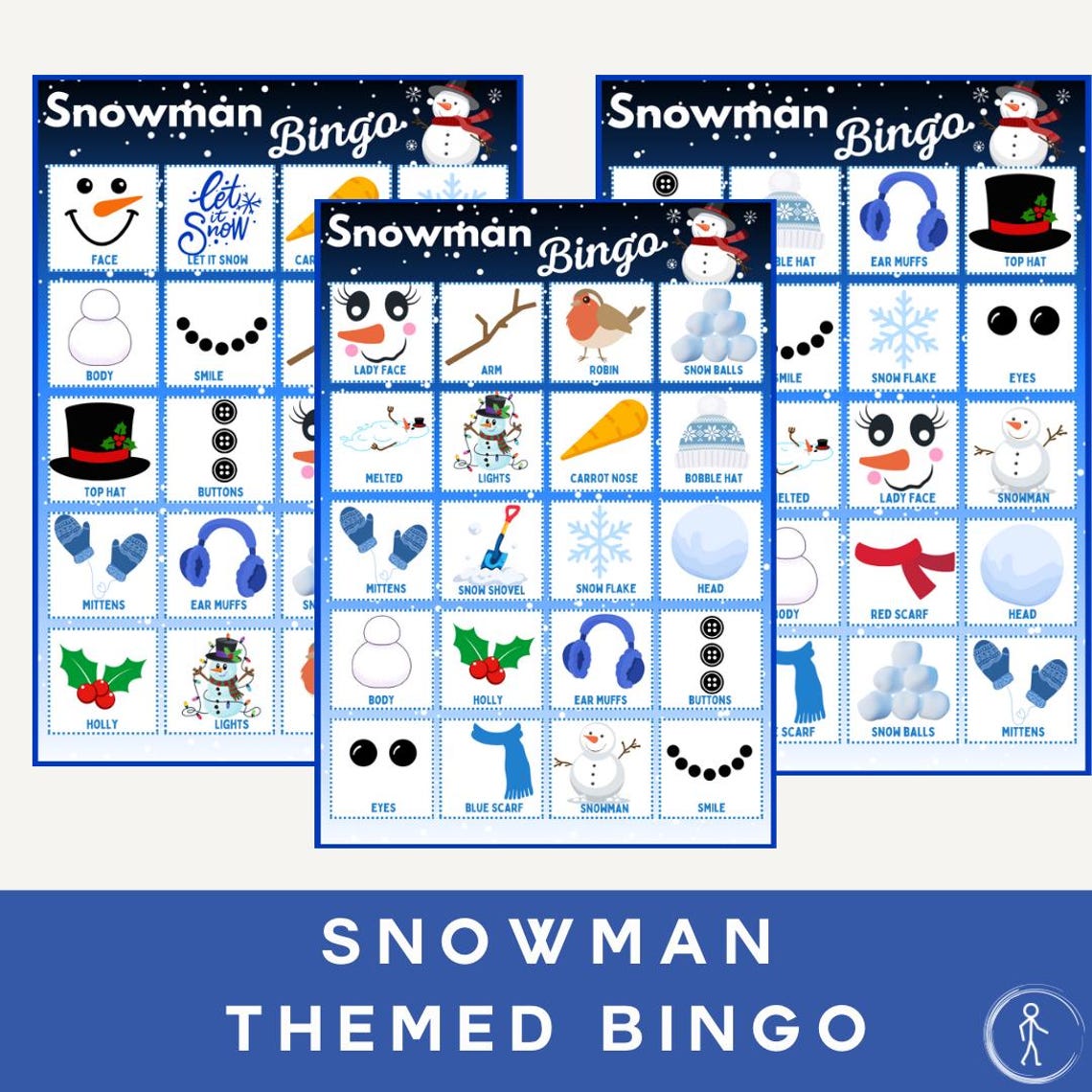 Snowman Bingo | Winter Themed Bingo | Festive Bingo | Themed Family ...