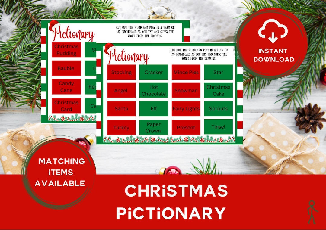 Christmas Pictionary Christmas Games | Christmas Family Fun | Seasonal ...