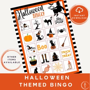 Halloween Bingo Game: Family Fun, Autumn Party (instant Download) - Etsy