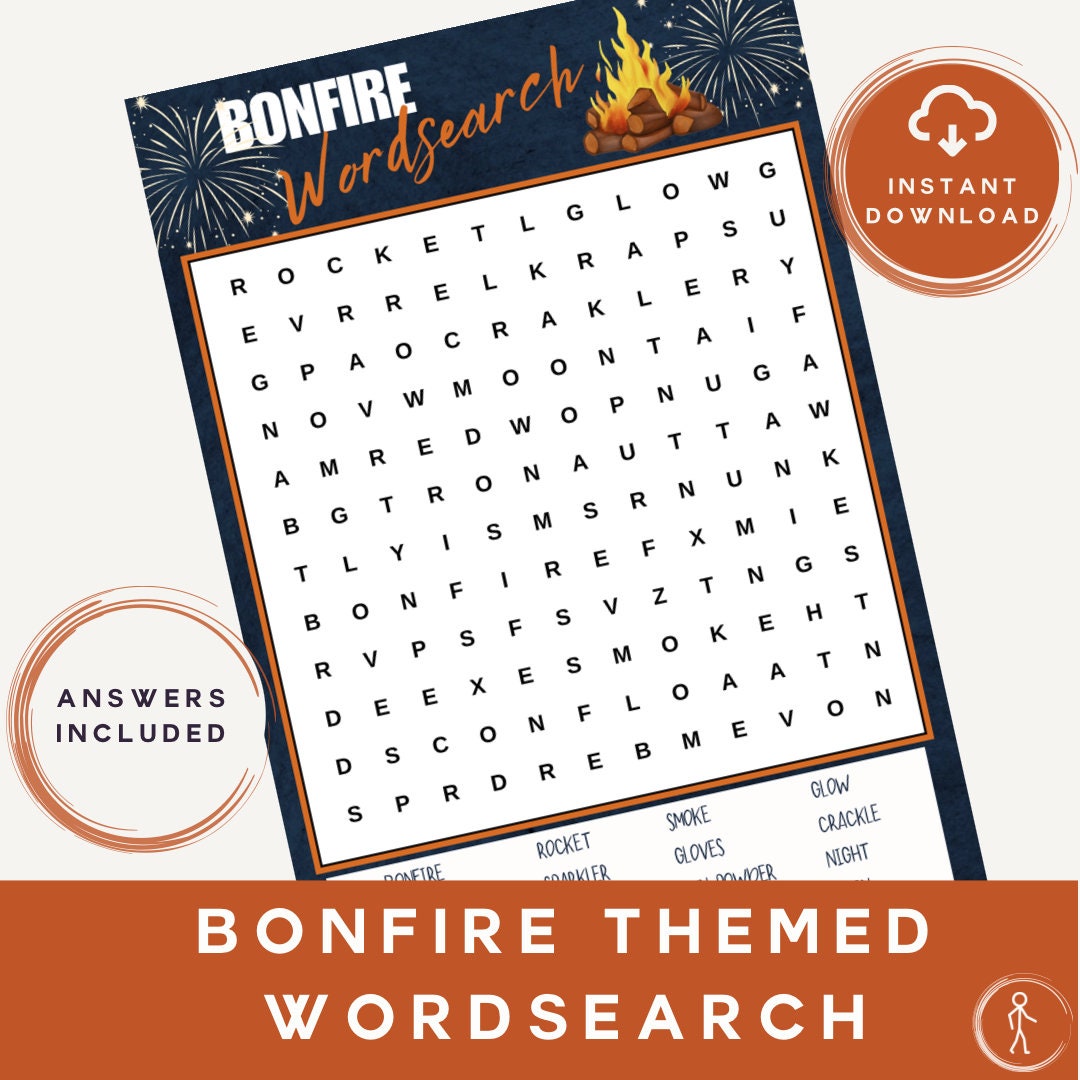 Guy Fawkes / Bonfire Night - Wordsearch - Etsy