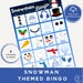 Snowman Bingo | Winter Themed Bingo | Festive Bingo | Themed Family ...
