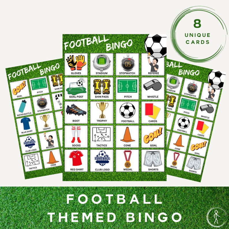 Football Bingo Game: Family Fun, Soccer Party (digital Download) - Etsy