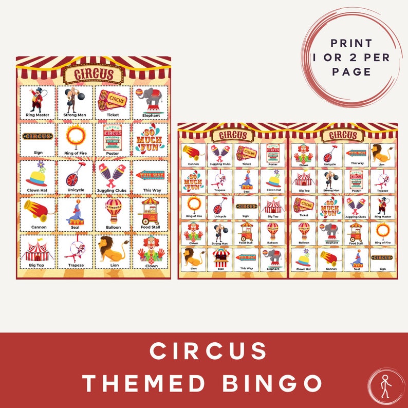 Circus Bingo | Themed Bingo | Family Game | Classroom Activity | Kids ...